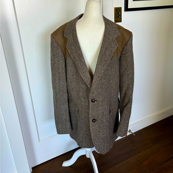 Pendleton | Suits & Blazers | Vintage Pendleton Tweed Blazer With Suede ...